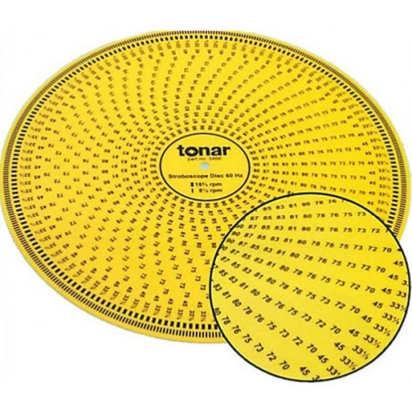 DeLuxe Stroboscoop Disk 30 cm. Geel